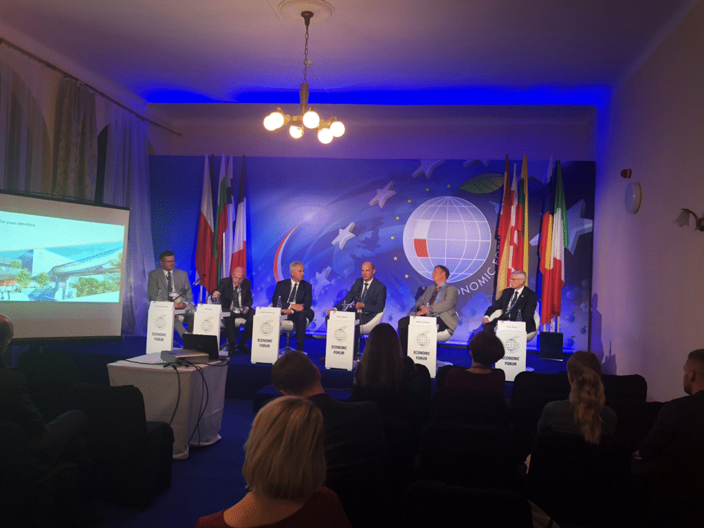 Ignas Degutis discussing the future of transport at the 28th Economic ...